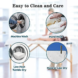 Massage Table Pad Set Premium Fleece Professional SPA Massage Bed Pad, Natural & Thickened & Extra Soft Fleece Massage Table Cover, Includes Pad and Face Rest Cover, 31” W x 72” L