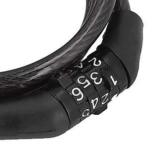 Bicycle Steel Cable Lock, High Strength Passwords Bike Lock Waterproof Anti-theft Portable for Bike Mountain Bicycle