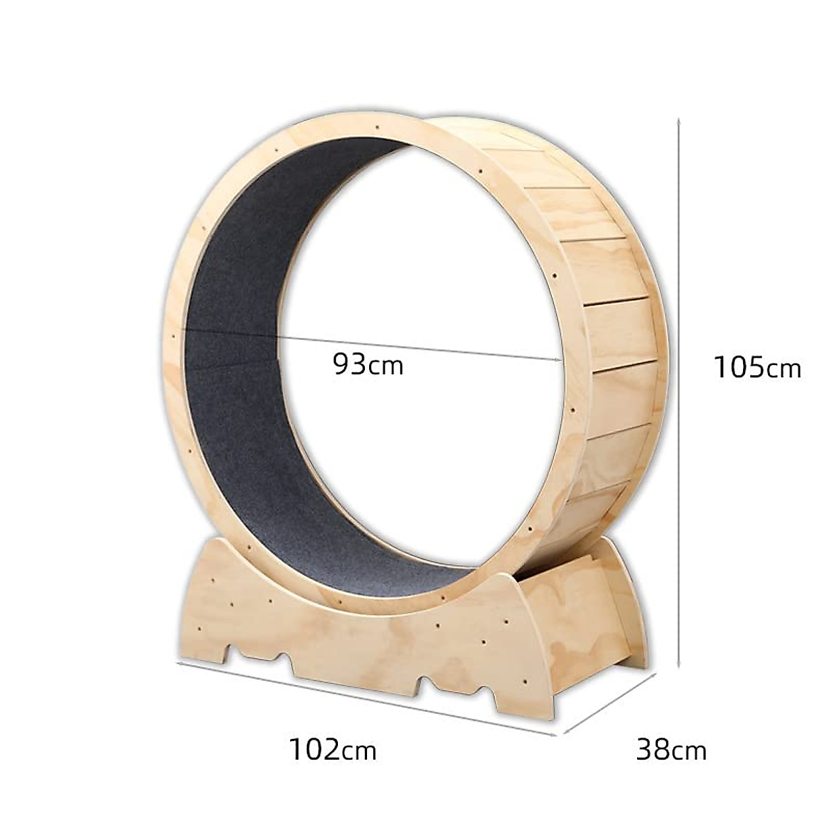 Cat Exercise Wheel,Cat Wheel Exerciser for Indoor Cats,Suitable for All Cats Natural Wood Color Cat Wheel,Cat Running Wheel 32.3x15.7x40''