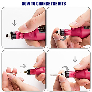 Afantti Micro Corded Electric Engraver Pen Mini DIY Engraving Tool Kit Etcher for Metal Glass Ceramic Plastic Jewelry with | Scriber | 30 Bits | 8 Stencils |