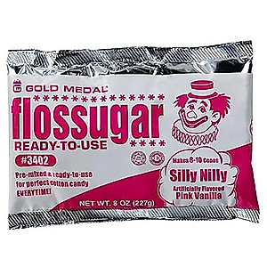 Perfectware -Pink Vanilla Floss Sugar, 8 oz(Pack of 2)(Packaging May vary)