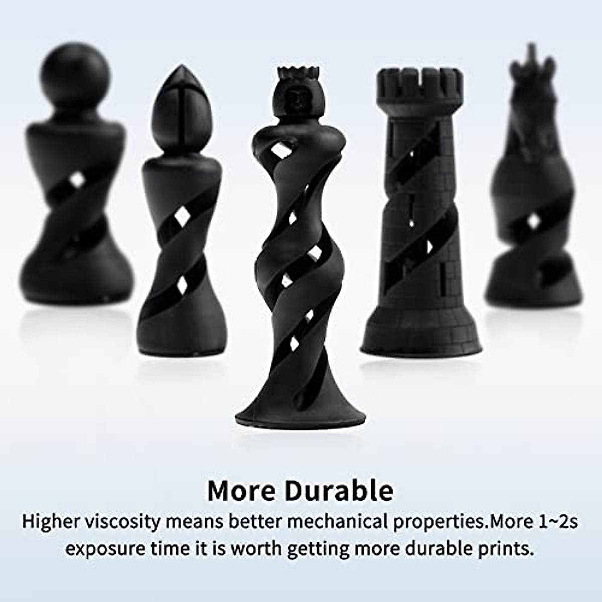 Chitu Systems Conjure Tough Resin 3D Printer Resin Non-Brittle and Durable,Highly Toughness Low Shrinkage 405nm UV-Curing Resin Standard Photopolymer Resin for DLP/LCD/mSLA 3D Printer (Black, 1000g)