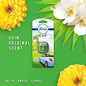 Febreze Car Air Fresheners, Gain Original Scent, Odor Fighter for Strong Odors Car Vent Clips (2 Count)