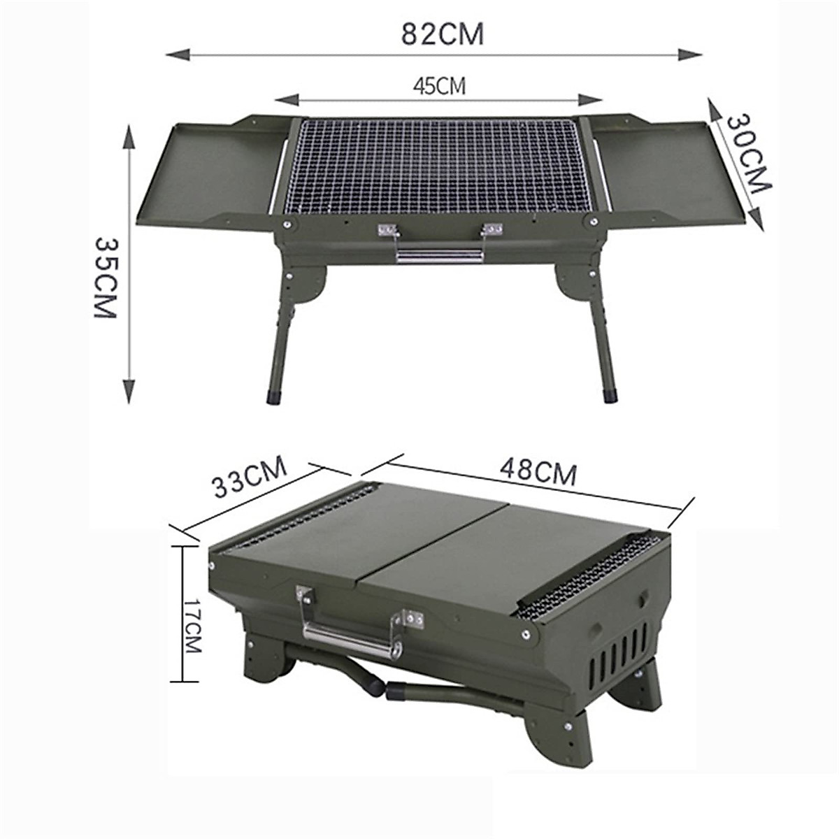 TAMYID Charcoal Grills, Collapsible Portable Grill Camping Outdoor Portable Charcoal BBQ Grill Cooking Utensils Party Cooking Tools Portable Grill