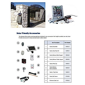 USAutomatic 520015 Solar Panel Kit with 5 Watt Panel for Sentry Gate Openers