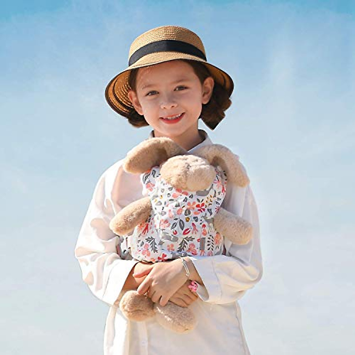 GAGAKU Toy Baby Carrier for Dolls Doll Accessory Stuffed Animal Carrier for Kids with Adjustable Straps - Pink Deer