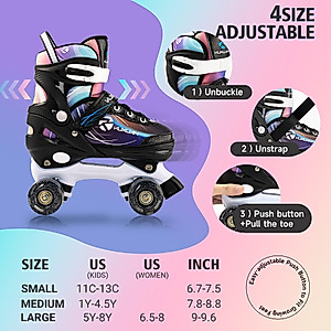 Roller Skates for Girls Kids Roller Skates Girls Ages 5-8 4-6 Patines para Niñas niños