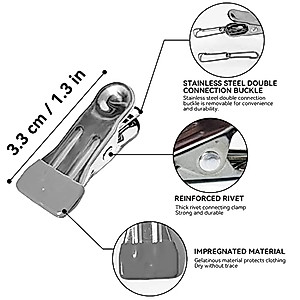 Funamily 2 Pack Underwear Drying Rack, Laundry Hanger for Sock with 48 Clips,Round Heavy Duty Stainless Steel Socks Dryer Hanger for Hanging Herbs. (Blue/Grey)