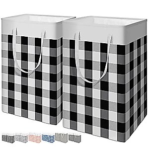 GALMAXS7 Large Laundry Hamper Collapsible Laundry Basket Clothes Hampers For Laundry Tall Laundry Basket 2 Pack Foldable Laundry Basket Laundry Baskets With Portable Handles For Toys Dorm Travel, 75L