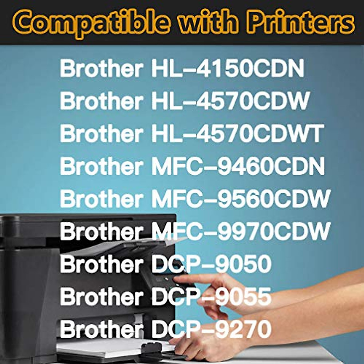 Etechwork Compatible Toner Cartridge Replacement for Brother TN315 TN315BK TN-315BK TN310BK TN-310BK Toners use with Brother HL-4150CDN HL-4570CDW HL-L4570CDWT MFC-9460CDN MFC-9970CDW Printer (Black)
