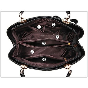 Women's PU Elegant Shoulder Bags Wild Handbags Satchel Embroidery Bee Flower Crossbody Purse (Red rose)