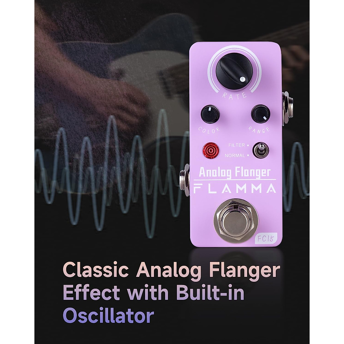 FLAMMA FC15 Analog Flanger Pedal Guitar Effects Pedal True Bypass Mini Portable Durable Metal Shell