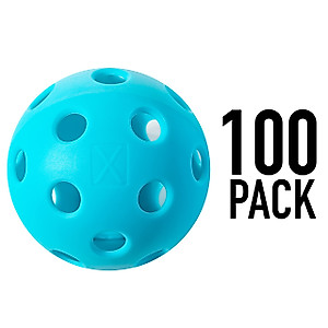 Franklin Sports X-26 Indoor Pickleballs - Bulk Indoor Court Pickleball Balls - USA Pickleball (USAPA) Approved Tournament Pickleballs - Bulk 100 Pack Inside Pickleballs - Blue