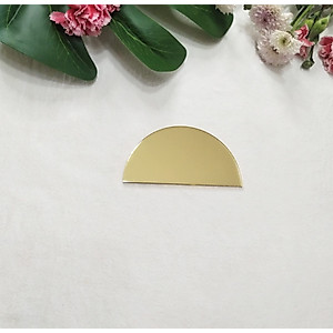 20pcs Acrylic Arch Place Cards, Acrylic Mirror Name Tags, Wedding Escort Cards, Half Circle Settings (Gold Mirror)