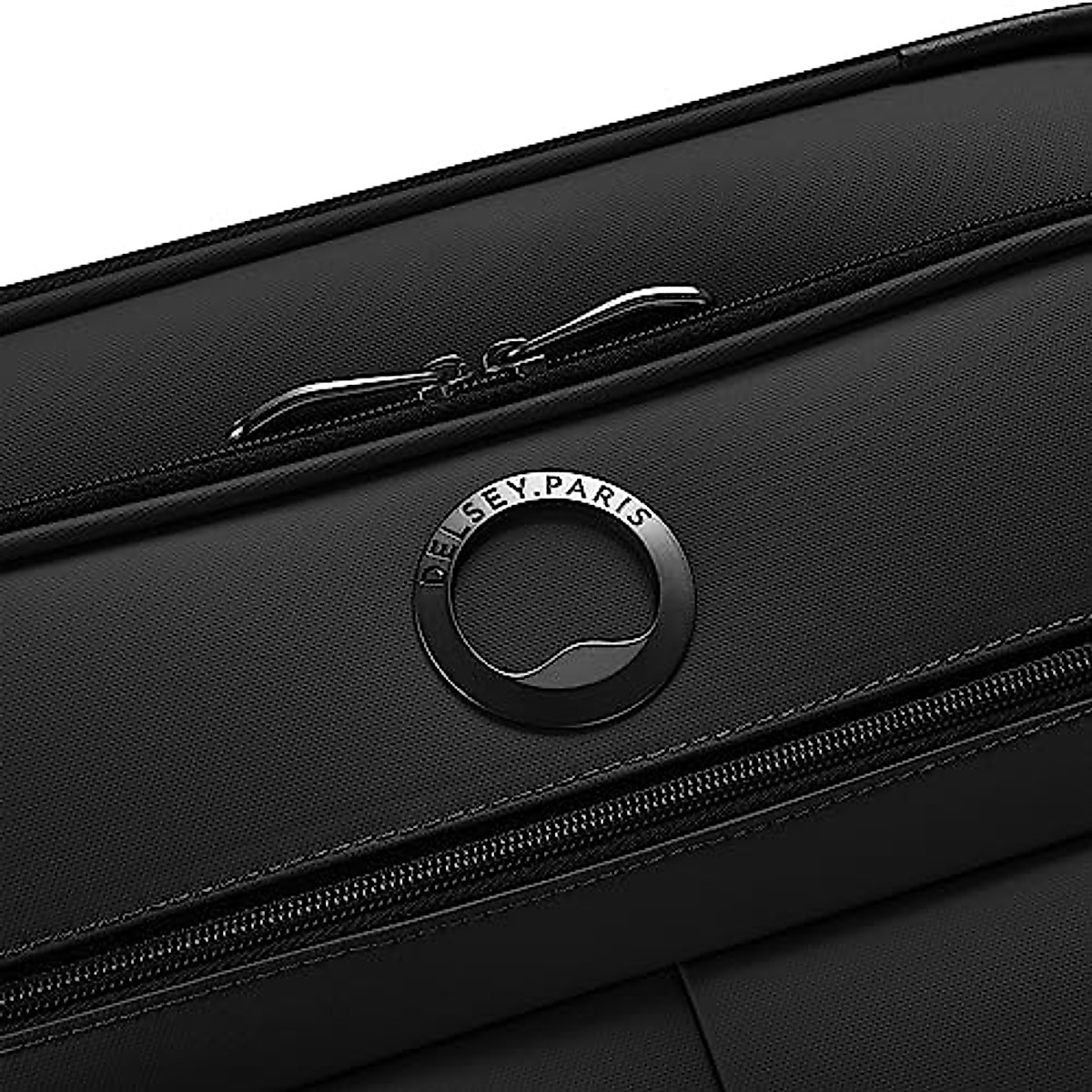 DELSEY Paris Sky Lite Softside Expandable Luggage with Spinner Wheels, Black, Checked-Large 28 Inch