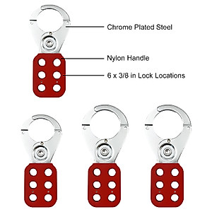 Lockout Tagout Station,Loto Kits, Includes 14 Key Different Padlocks with Numbers, 4 Lockout Hasps, 40 Lockout Tags, 20 Nylon Cable (Big Lock Station) Yellow