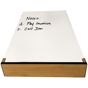 G.U.S. Laptop Stand and Organizer with Built-in Power Hub and Dry Erase Board. Perfect for Work from Home. Multifunctional and Sturdy with Redesigned Stand. (Bamboo)
