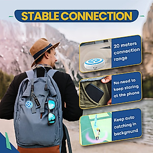 megacom DuoMon 1P/2P Auto Catcher compatible for Pokemon Go Plus - Compact Go Accessory with Auto Catch, Voice Notifications - Faster Wireless Bluetooth for Pocket Go Game (Blue)