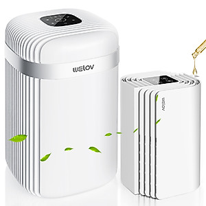 Welov Air Purifiers for Bedroom: H13 True HEPA Air Purifiers for Pets Allergies Asthma,Mini Portable H13 HEPA Air Purifiers with Aromatherapy,Air Cleaner for Nursery Removal to 0.1 Microns