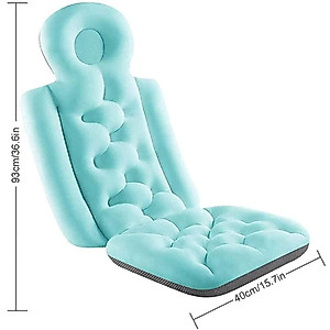 Bath Pillow, Bathtub Pillow Non-Slip Bath Mat Bath Pillow Anti- Bathtub Spa Cushion for Full Body Back Support Comfort Head Rest Ideal Hot Tub Accessories