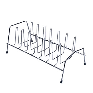 Kitchen Details 8 Section Lid and Plate Organizer | Free Standing | Pot, Pan & Cutting Board Holder | Cabinet Pantry and Countertop Organization | Onyx