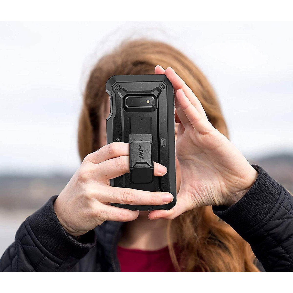 SUPCASE Unicorn Beetle Pro Series Designed for Samsung Galaxy S10e Case (2019 Release) Full-Body Dual Layer Rugged With Holster & Kickstand With Built-in Screen Protector (Black)