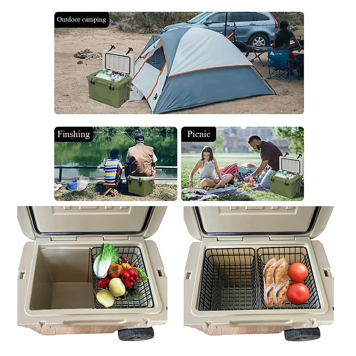 2-Pack Cooler Basket for Yeti Tundra Haul,Stays Food Chilled and Dry, Compatible with Other Cooler Accessories Cooler Locks, Cooler Dividers, Ice etc