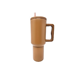 FTB Creative, Wander 40oz Tumbler, Double Wall Stainless Steel, with Lid and Straw (Almond Butter)