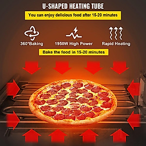 Double Deck Commercial Pizza Oven, 110V 1950W Stainless Steel Electric Pizza Maker with Stone and Shelf - Ideal for Restaurant and Home Pretzels Baked