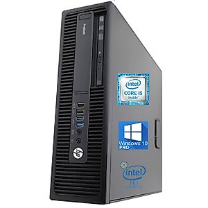 HP 600 G2 ProDesk SFF Desktop, Intel Quad-Core i5-6500 Upto 3.6GHz, 32GB RAM, 1TB SSD, AMD Radeon HD6450 1GB 4K, Wi-Fi, Bluetooth, DVD, HDMI, DisplayPort - Windows 10 Pro (Renewed)