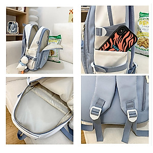 srdmuph Kawaii Backpack with Cute Accessories Pendant Travel Casual Daypack Outdoor Laptop Bag Waterproof Women Men (Purple)