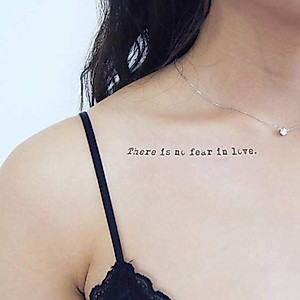 Everjoy 60+ Designs Inspirational Christian Quotes Bible Verses Scriptures Temporary Tattoos