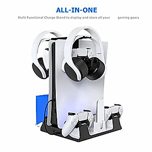 SOLUSTRE Desktop Stand Controller Holder Charging Base Multipurpose Portable Charger Desktop Charger Game Controller Charger Gamepad Headset Stand Desktop Stand Controller Holder