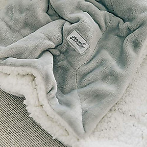 GRACED SOFT LUXURIES Throw Blanket Sherpa Fleece Minky Microfiber Reversible Soft Throw (Gray, Throw 50" x 60")