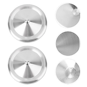 DOITOOL Tea Mug Lid 2Pcs Stainless Steel Coffee Mug Cover Water Beverage Drinking Cup Lid Cover Anti Tea Cup Cap 10cm (Silver) Universal Cup Lid