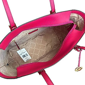 Michael Kors Gilly Large Jet Set Drawstring Top Zip Tote (Carmine)