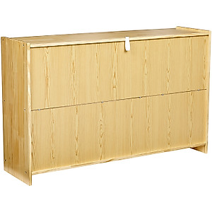 Amazon Basics Backpack Storage Cubby, 8-Compartment, Pine Wood, 13" D x 30" W x 48" H