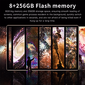 Tablet 10.1 Inch, 5G WiFi 4G LTE Tablet, Octa Core CPU, 8GB RAM 256GB ROM, Dual Camera GPS, FM, WiFi, BT,128GB Expand Support (US Plug 110‑240V)