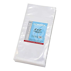 Avid Armor – Chamber Machine Pouches, Pre-Cut Chamber Vacuum Sealer Bags, Heavy Duty Seal Pouch, BPA-Free Chamber Sealer, 6 x 12 inches, Pack of 250 Vacuum Chamber Pouches