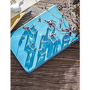 Clear Fake Ice Cubes, 100 PCS 1.0" Plastic Ice Cubes Acrylic Clear Ice Rock Diamond Crystals Square Fake Ice Cubes Display for Home Decoration Wedding Centerpiece Vase Fillers by DomeStar