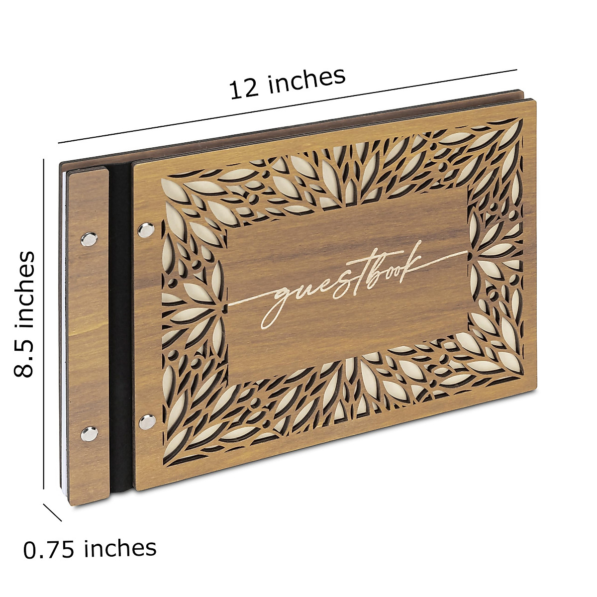 Wooden Wedding Guest Book | Beautiful Wedding Guestbook, Baby Shower, Wedding Favors for Guests | Rustic Wedding Planner & Registry, Wedding Decorations for Reception | Photo Book for Polaroid