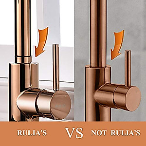 RULIA Copper Rose Gold Kitchen Faucet, Kitchen Sink Faucet, Sink Faucet, Pull-Down Kitchen Faucets, Bar Kitchen Faucet, RV Kitchen Faucet, RB1025