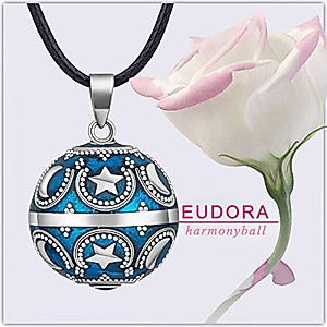 EUDORA Harmony Bola Moon Star Music Chime Ball Pendant Angel Caller Necklace for Pregnant Woman