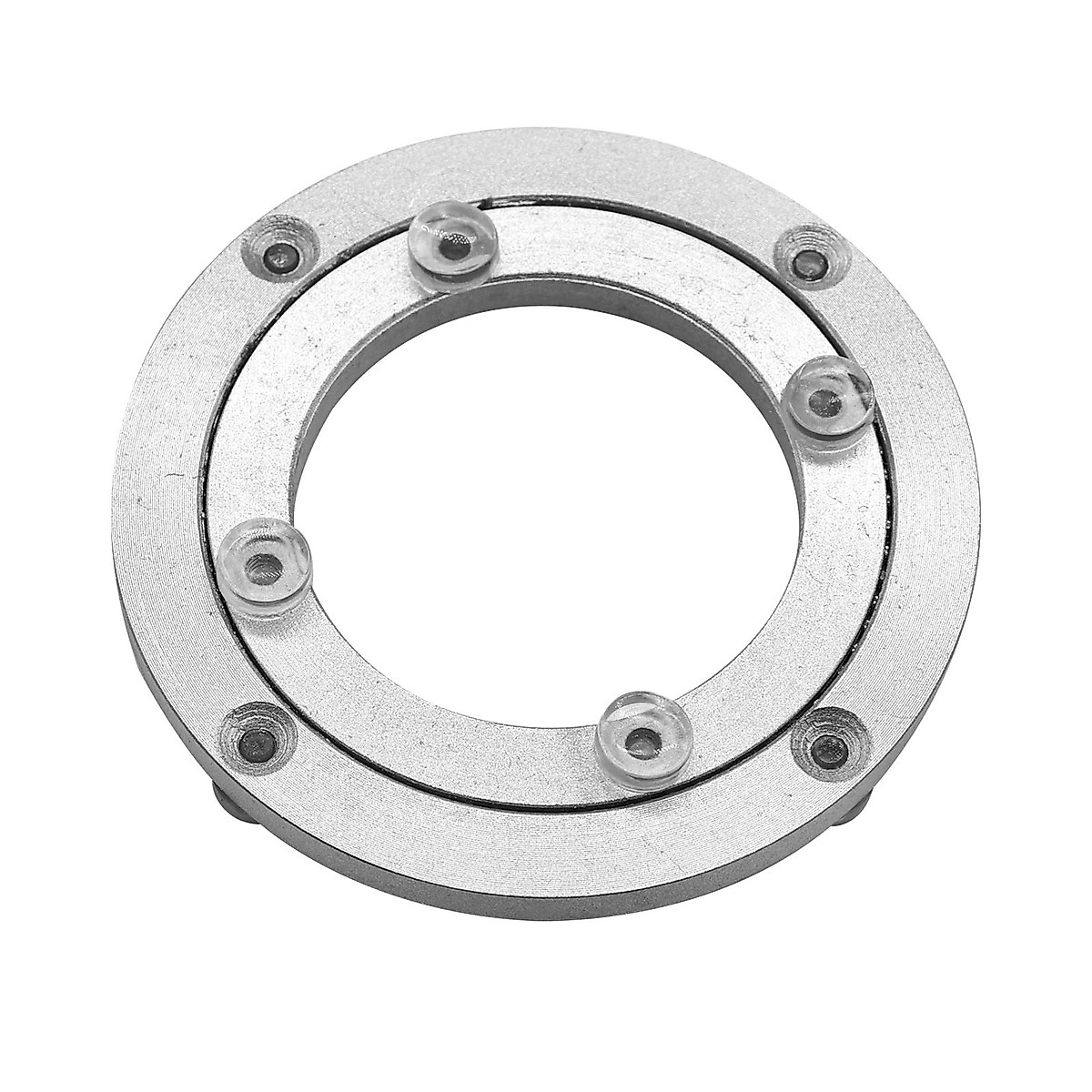 Aluminium Alloy Turntable Bearing, Heavy Duty Swivel Turntable Lazy Susan Rotating Bearing Turntable Round Dining Table Smooth Swivel Plate Hardware, 4"