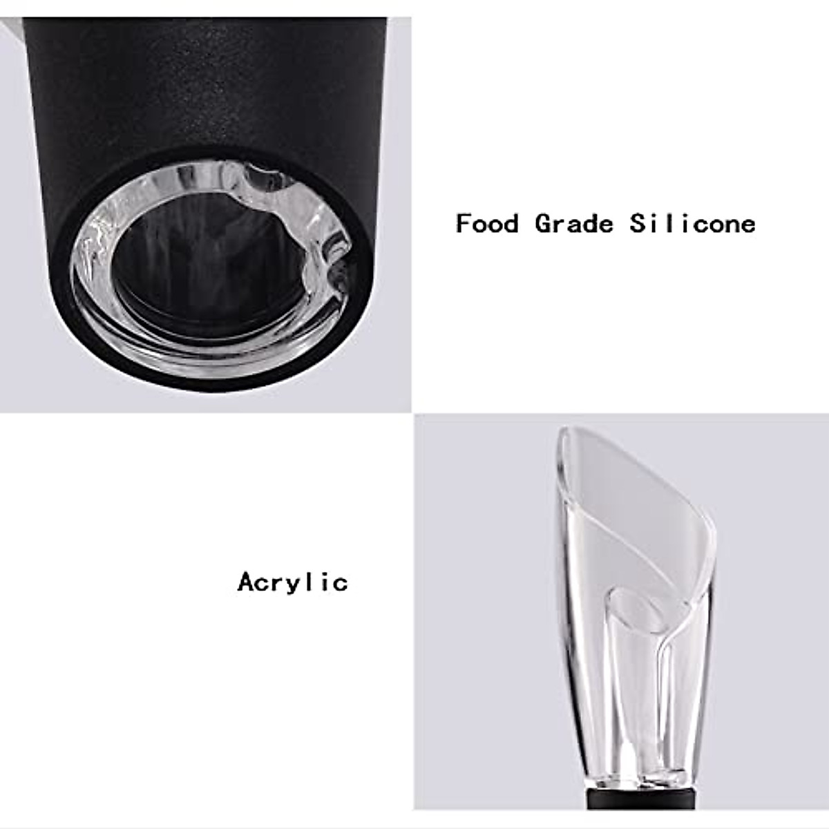 1 Pack Wine Aerator Pourer Spout Tulips Shaped Aerator Wine Pour Premium Wine Aerator Wine Bottle Aerator Pourer for Red and White Wine Lover Gift, Black