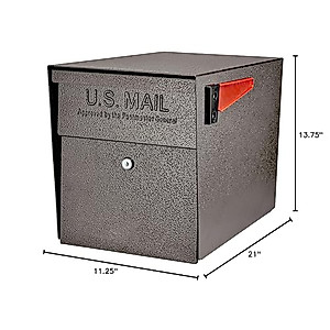 Mail Boss 7108 Security, Bronze Curbside Locking Mailbox,Medium