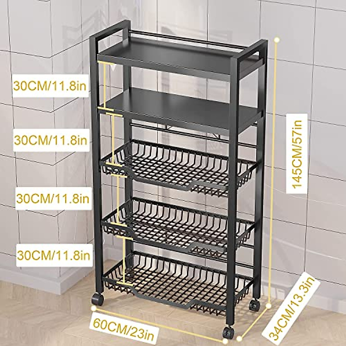 COVAODQ 5-Shelf Storage Shelf Wire Shelving Unit Metal Shelves Unit Storage