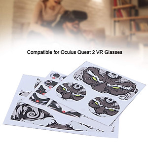 Eboxer VR Glasses Skin Sticker for Oculus Quest 2, VR Headsets and Controller Sticker for Oculus Quest 2 Protective Decal, Virtual Reality Protective Accessories (Dark Lord)