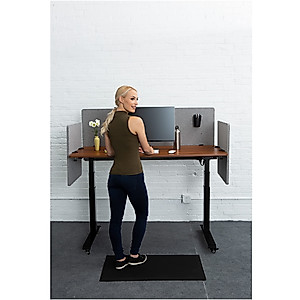 Stand Up Desk Store ReFocus Clamp-on Acoustic Desk Divider Privacy Panel That Reduces Noise and Visual Distractions (Cool Gray, 47.25" X 23.6")