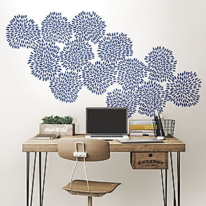 WallPops WPK2809 Midnight Fireworks Art Kit Wall Decal, Blue